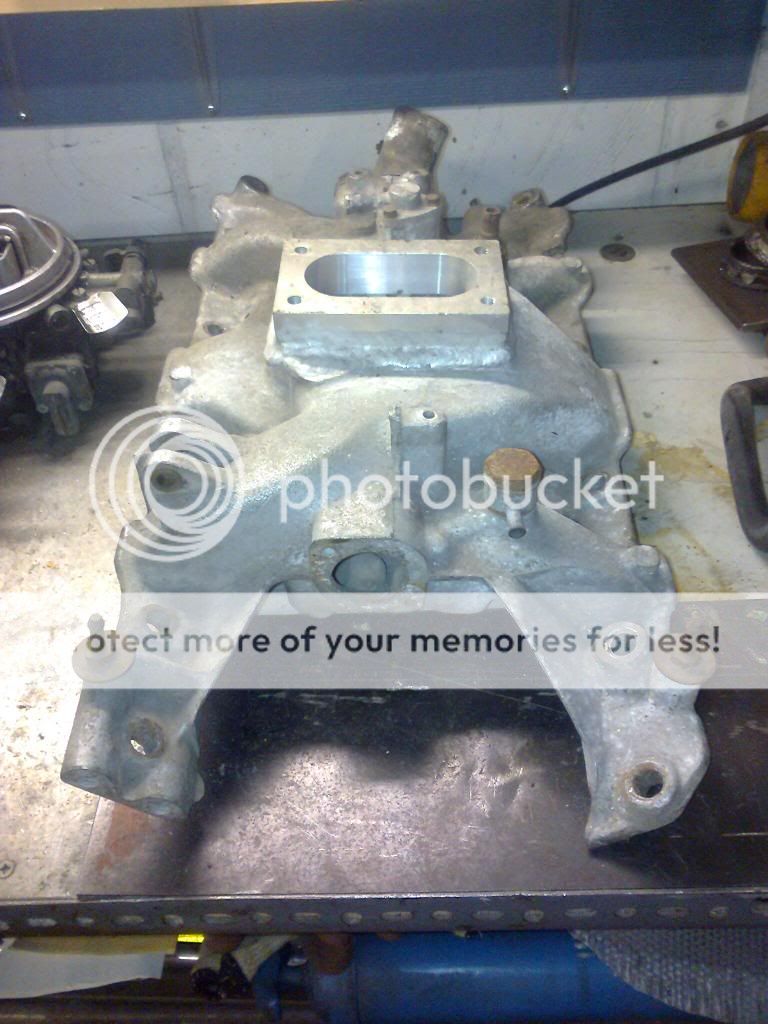 rover v8 inlet manifold for twin choke weber