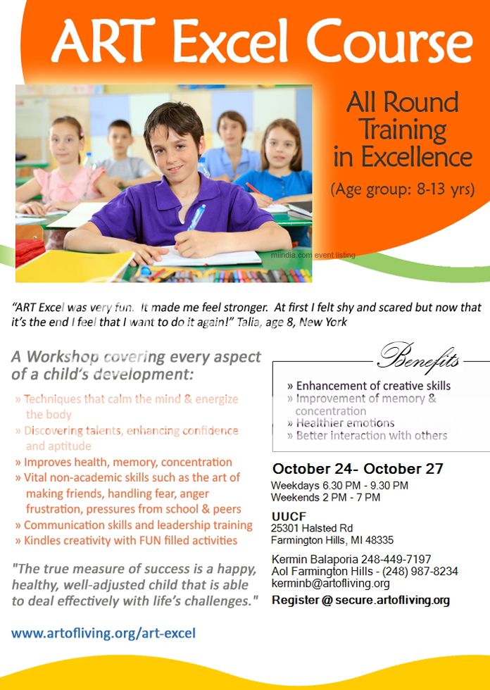 Art of Living Course for Children (8 to 13 yrs age group)